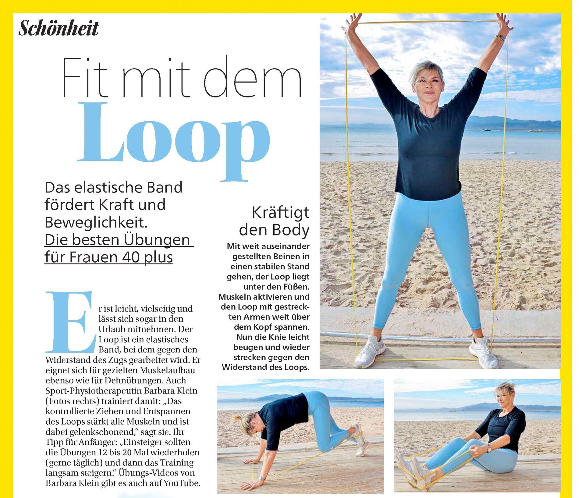 Fit mit dem Loop - Unser Artikel in der Tina